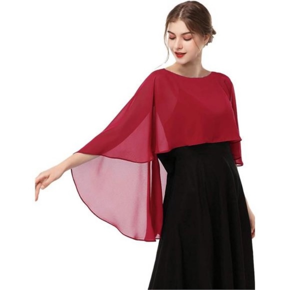 Accessories | Capelets For Women Dark Red | Poshmark